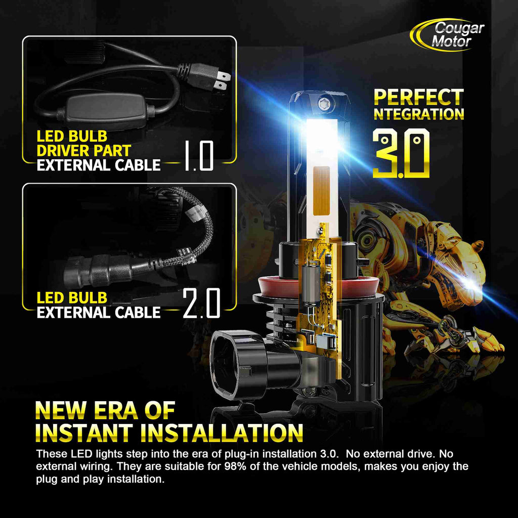 H11 Led Headlight Bulbs | Led Bulbs For Car | Cougar Motor – cougar motor