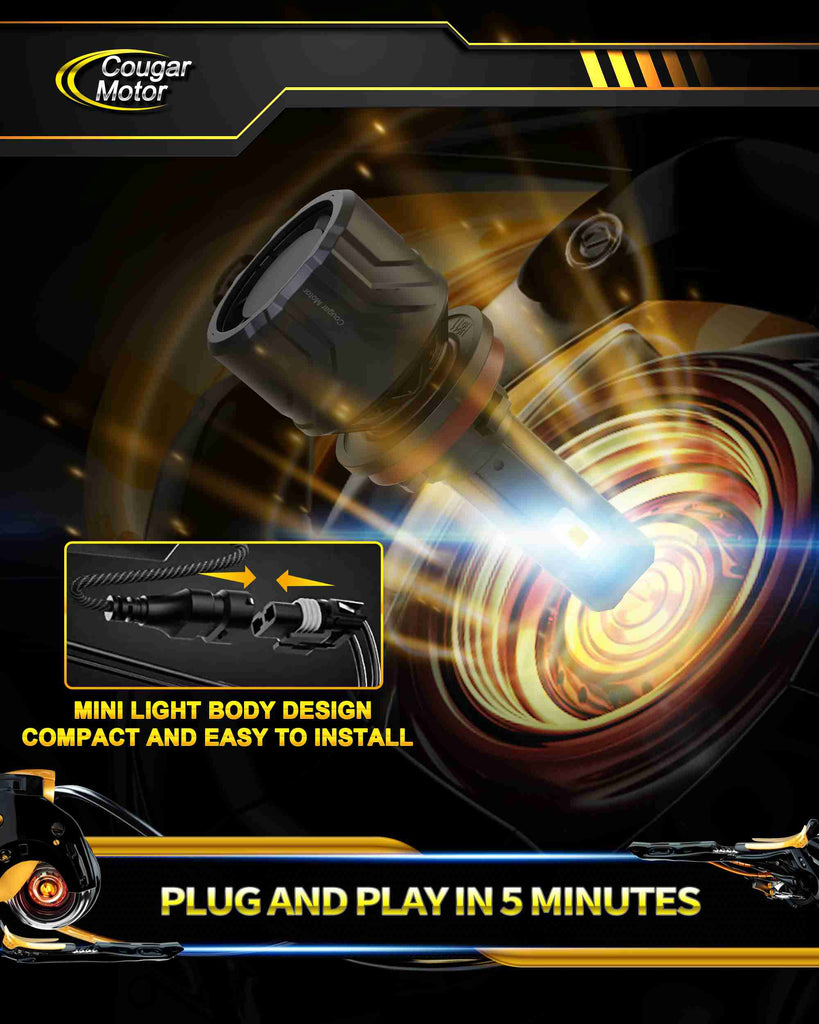 H11 Led Headlight Bulbs | Led Bulbs For Car | Cougar Motor – cougar motor